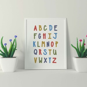 Printable Alphabet Poster | Alphabet Wall Art | ABC Poster ...