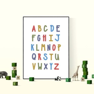 Printable Alphabet Poster | Alphabet Wall Art | ABC Poster ...