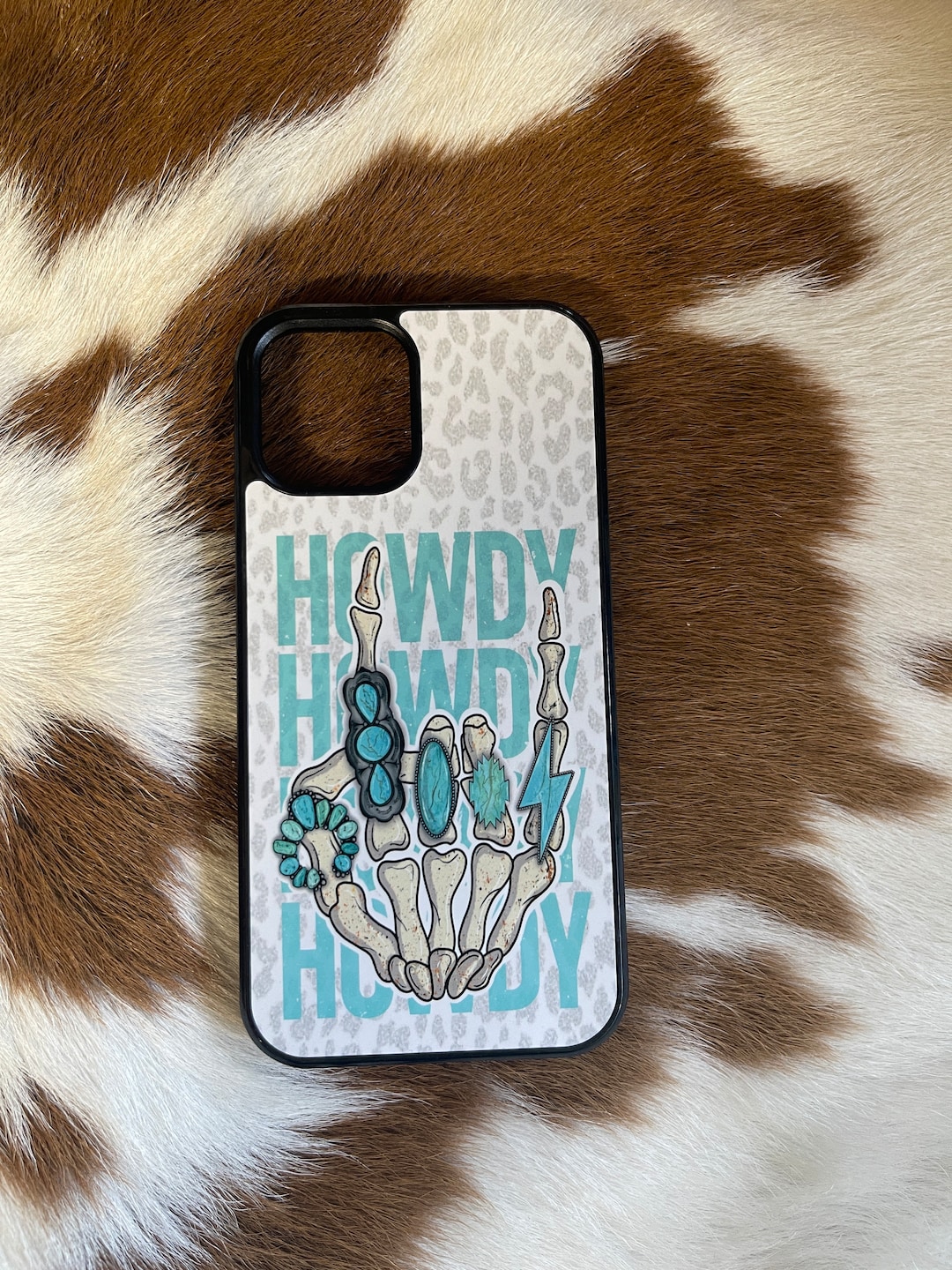 Turquoise Howdy Cheetah Print / iPhone Case / Western Phone Case ...