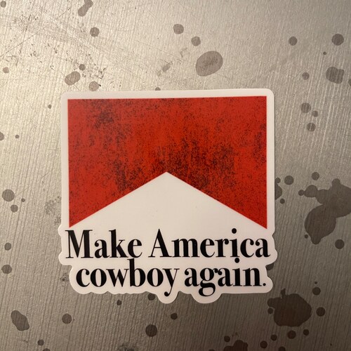 Make America Cowboy Again Western Decal Sticker - Etsy