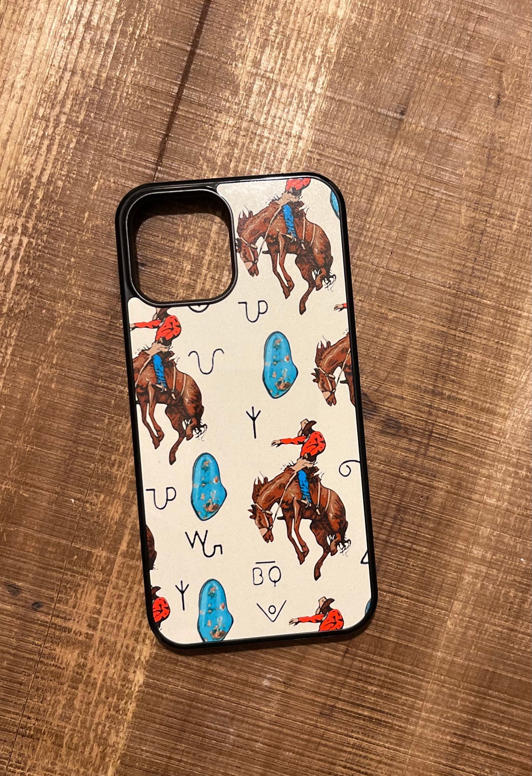 Bronc and Turquoise Western Collage / iPhone Case / Western Phone Case ...