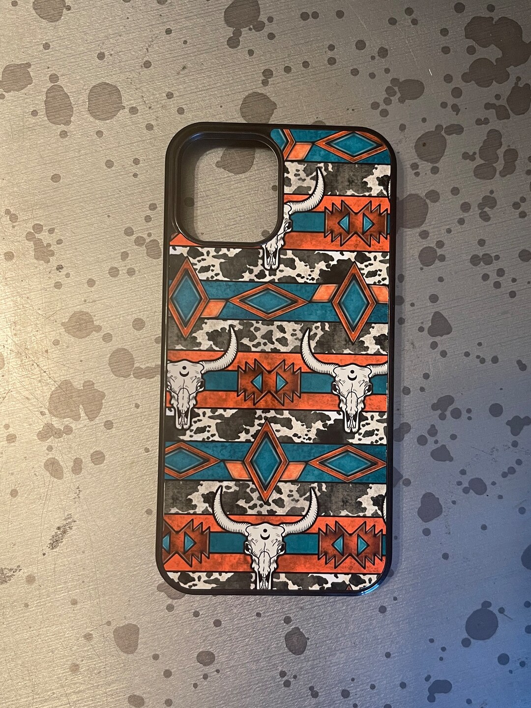 Cow Print / Bull Skull / Aztec / Western Design / iPhone Case / Western ...