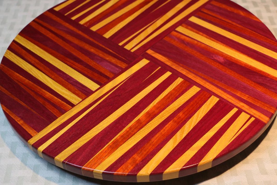 Lazy Susan Centerpiece Custom Crafted Orange Osage - Etsy