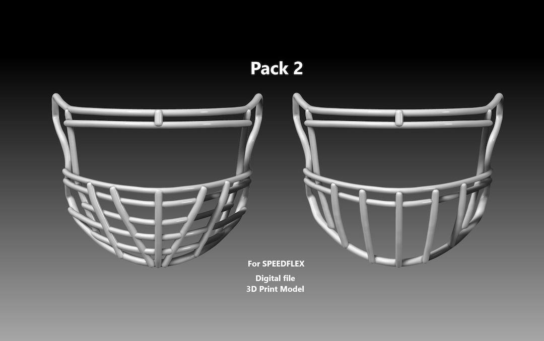 Facemask Pack 2 for Riddell SPEEDFLEX Helmet 3D Print Model 3D Print ...