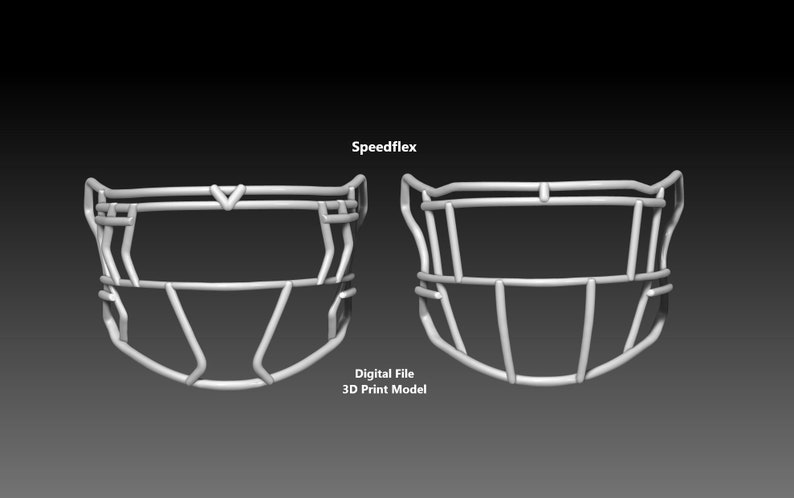 Facemask Pack 4 for Riddell SPEEDFLEX Helmet 3D Print Model - Digital ...