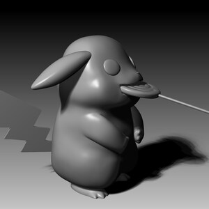 Pikachu With Lollipop Pokemon 3D Print Model - Digital File - Etsy