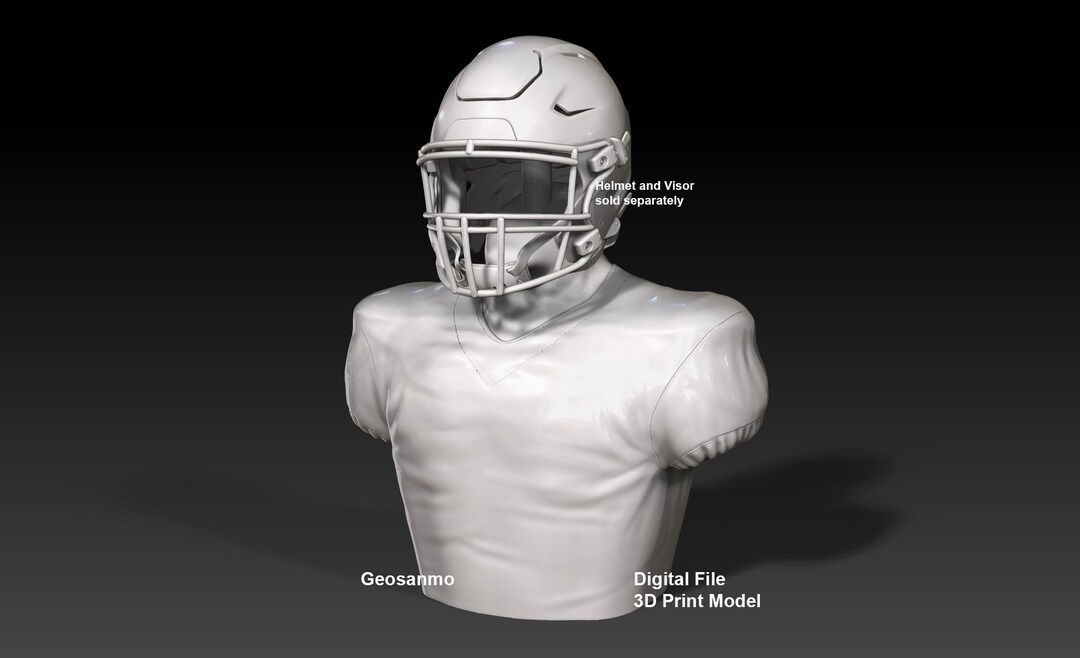 Long NFL Football Helmet Stand 3D Print Model - Digital File - Etsy
