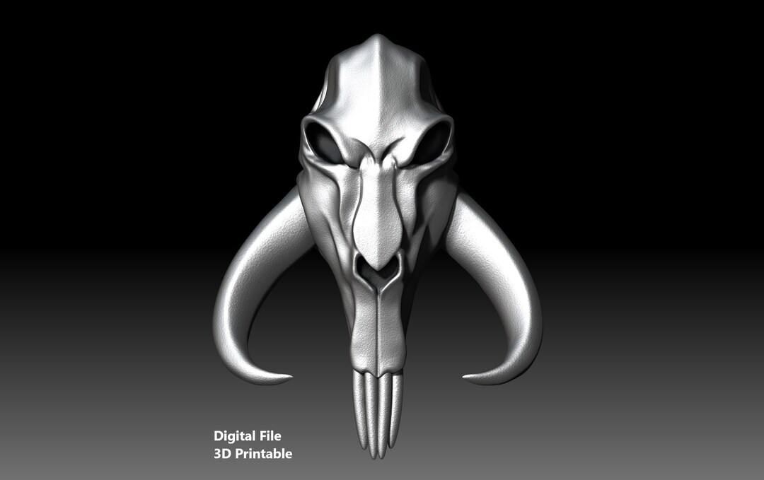 Mythosaur Skull Beskar Ornament in Mandalorian Cave 3D Print Model ...
