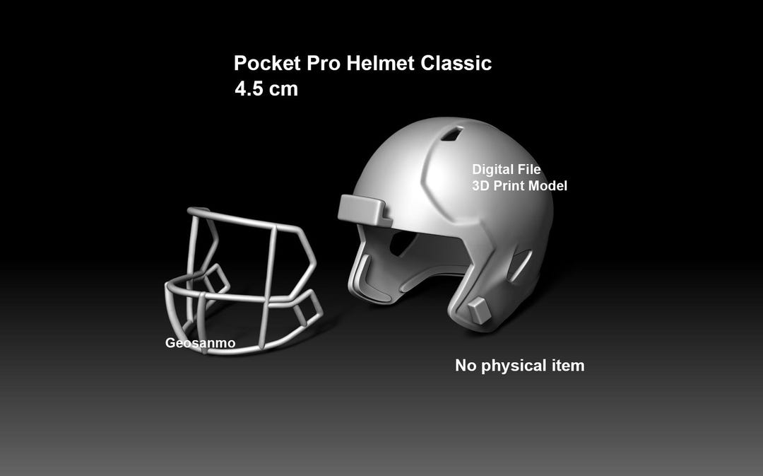 Pocket Pro Helmet Classic 4.5cm 3D Printable Model - Digital File - Etsy