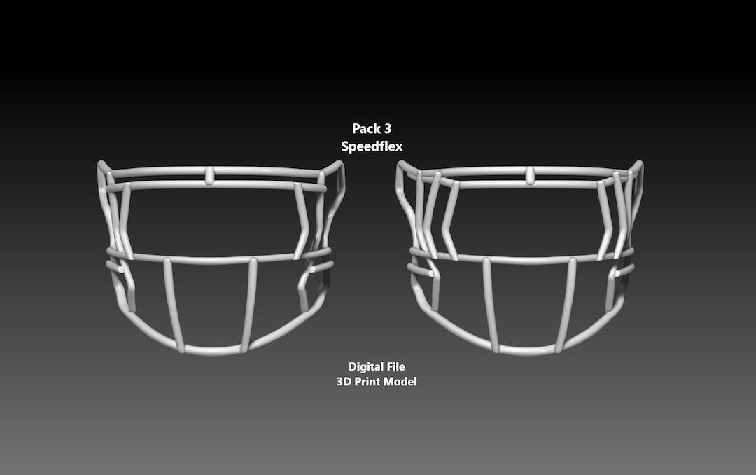 Facemask Pack 3 for Riddell SPEEDFLEX Helmet 3D Print Model - Digital ...