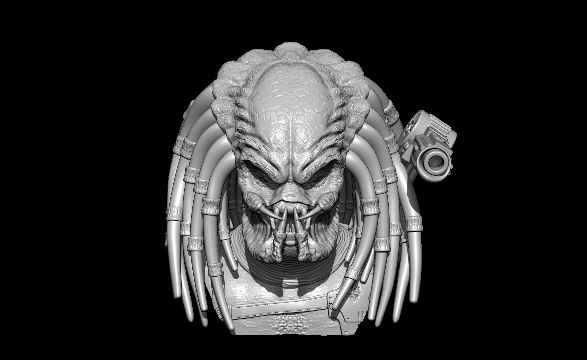 Predator Bust With Bio Mask and Weapon 3D Print Model - Etsy