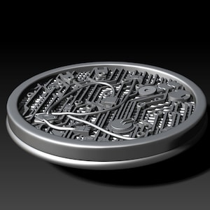 Grogu Beskar Plate of Chest Armor Baby Yoda Mandalorian 3D Print Model ...