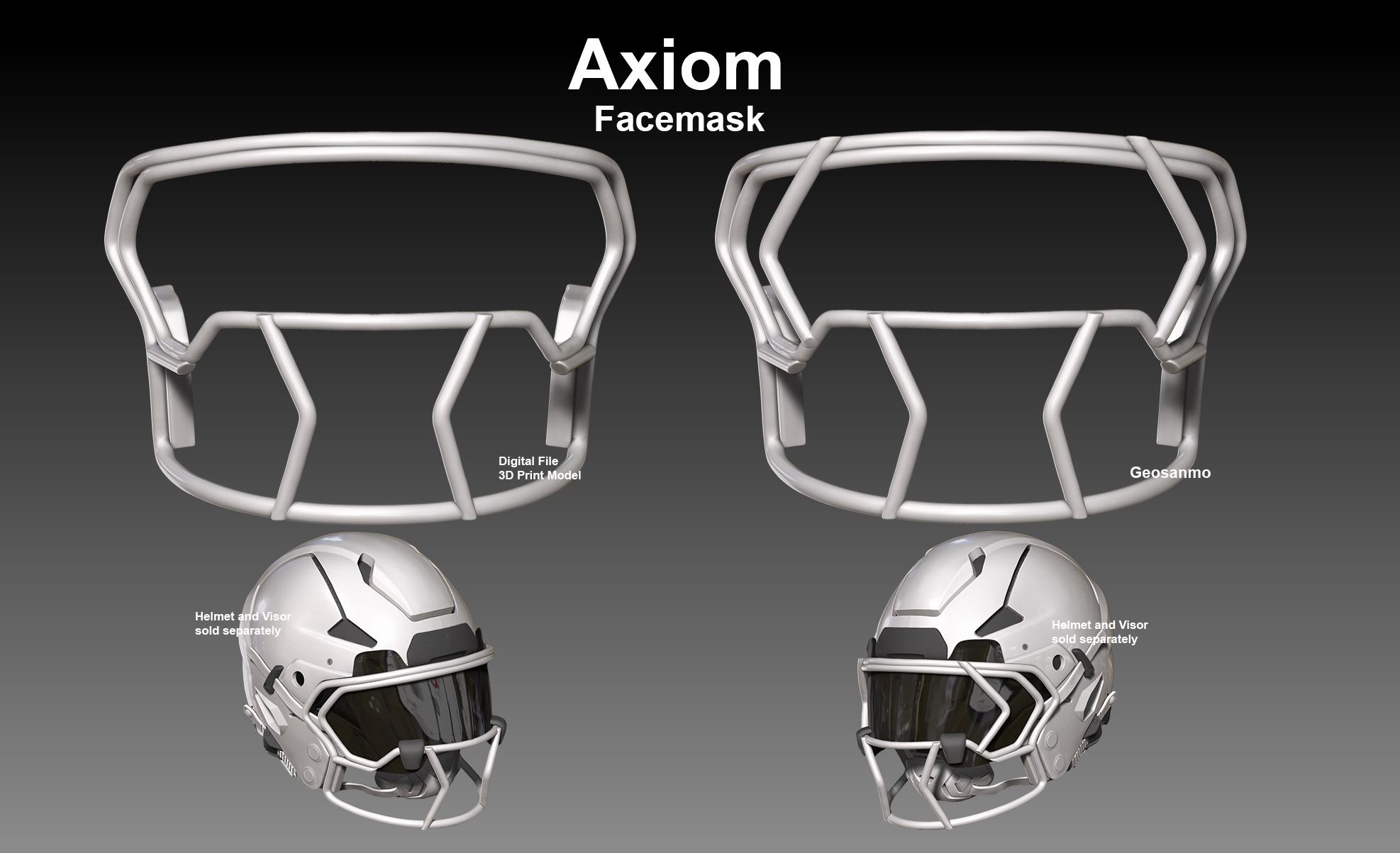 Facemask Pack IV for NFL Riddell AXIOM Helmet Geosanmo 3D Print Model Digital File Etsy