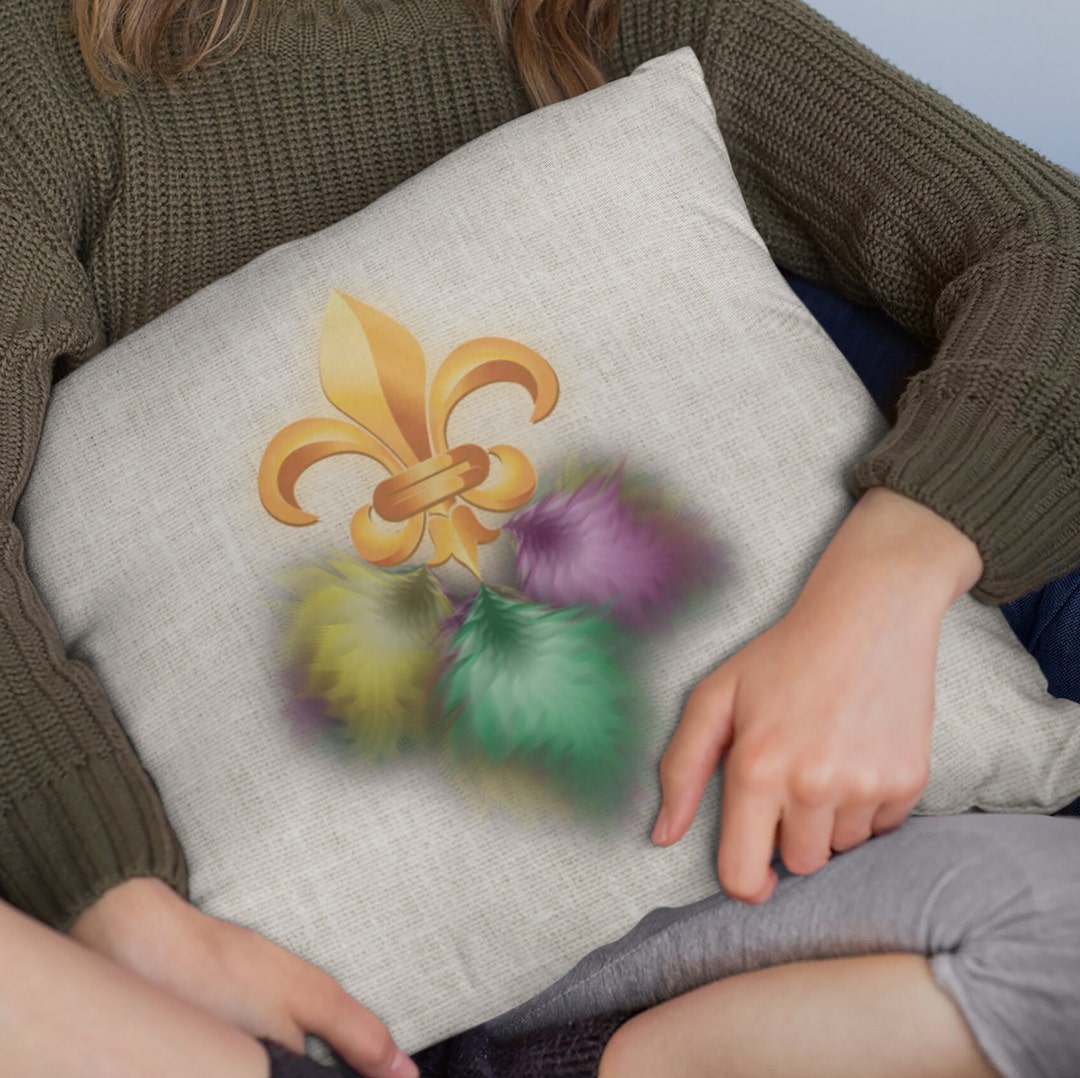 Fleur De Lis Pillow Cover Fleur De Lis Tote Bag Celebrate Mardi Gras ...