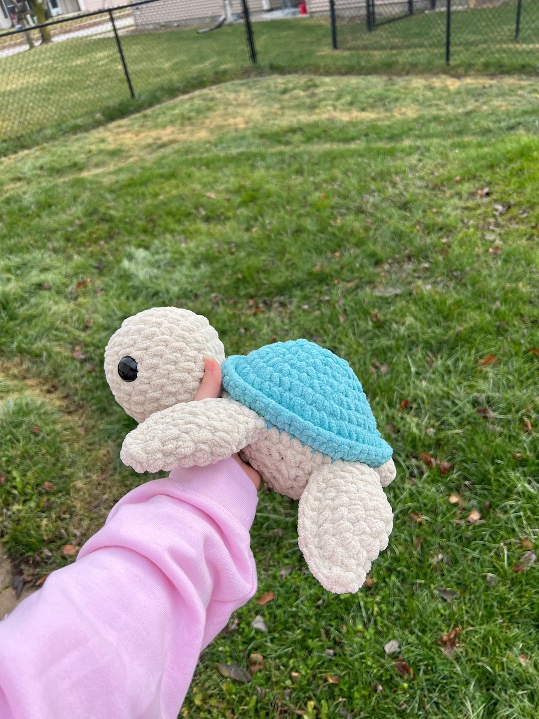 Crochet Turtle Plushie W/ Sparkly Blue Shell - Etsy