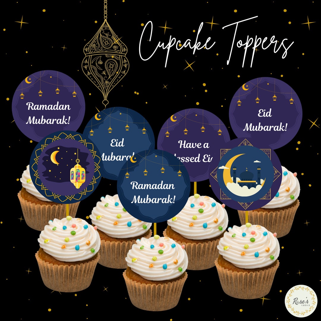 PRINTABLE Ramadan Cupcake Topper | Ramadan Gift | Ramadan Decor | Eid ...