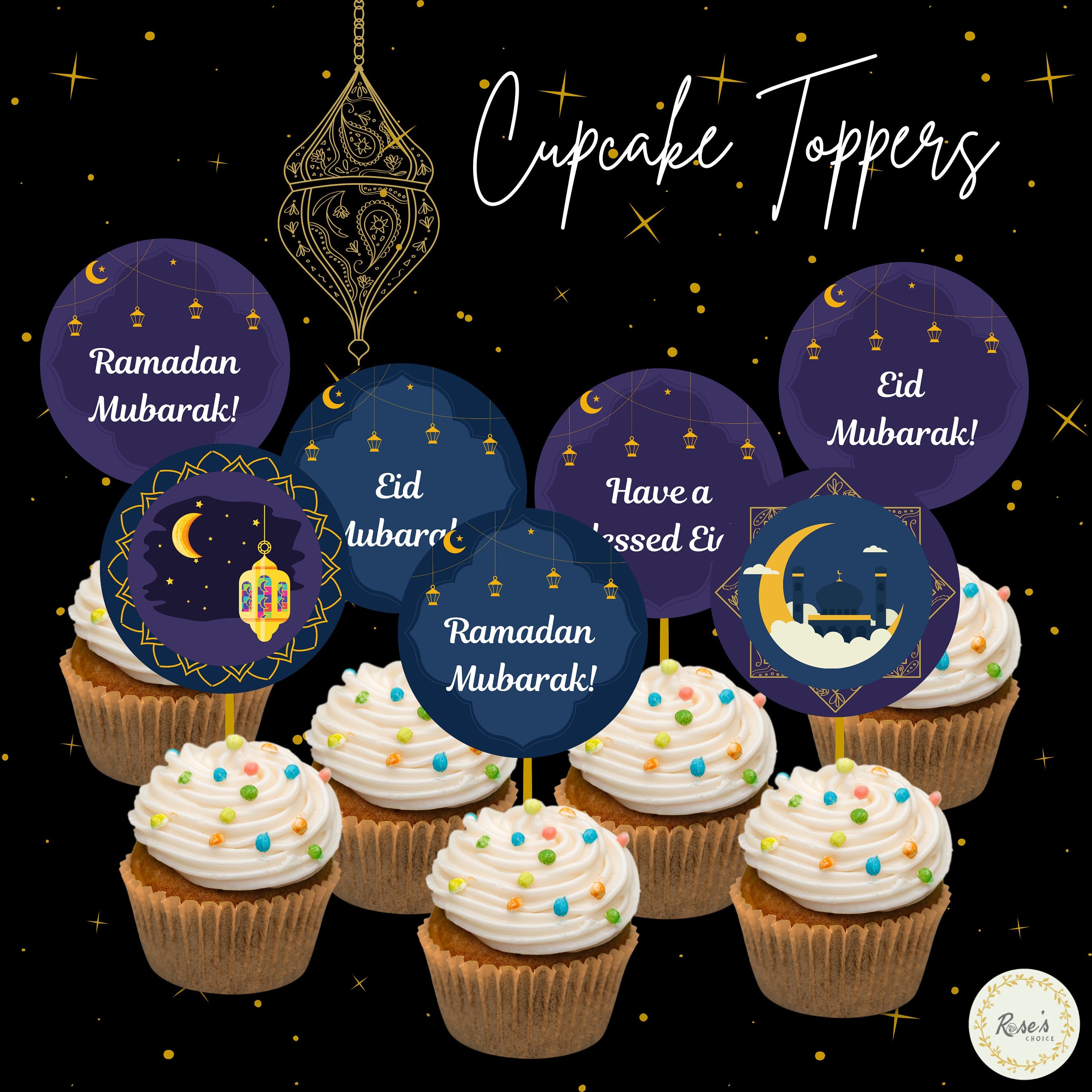 Topper cupcake ramadan stampabile / Regalo del Ramadan / Decoro del ...
