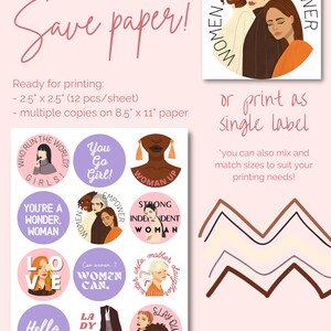 PRINTABLE Women-inspired Cupcake Toppers | Women's Month Labels ...