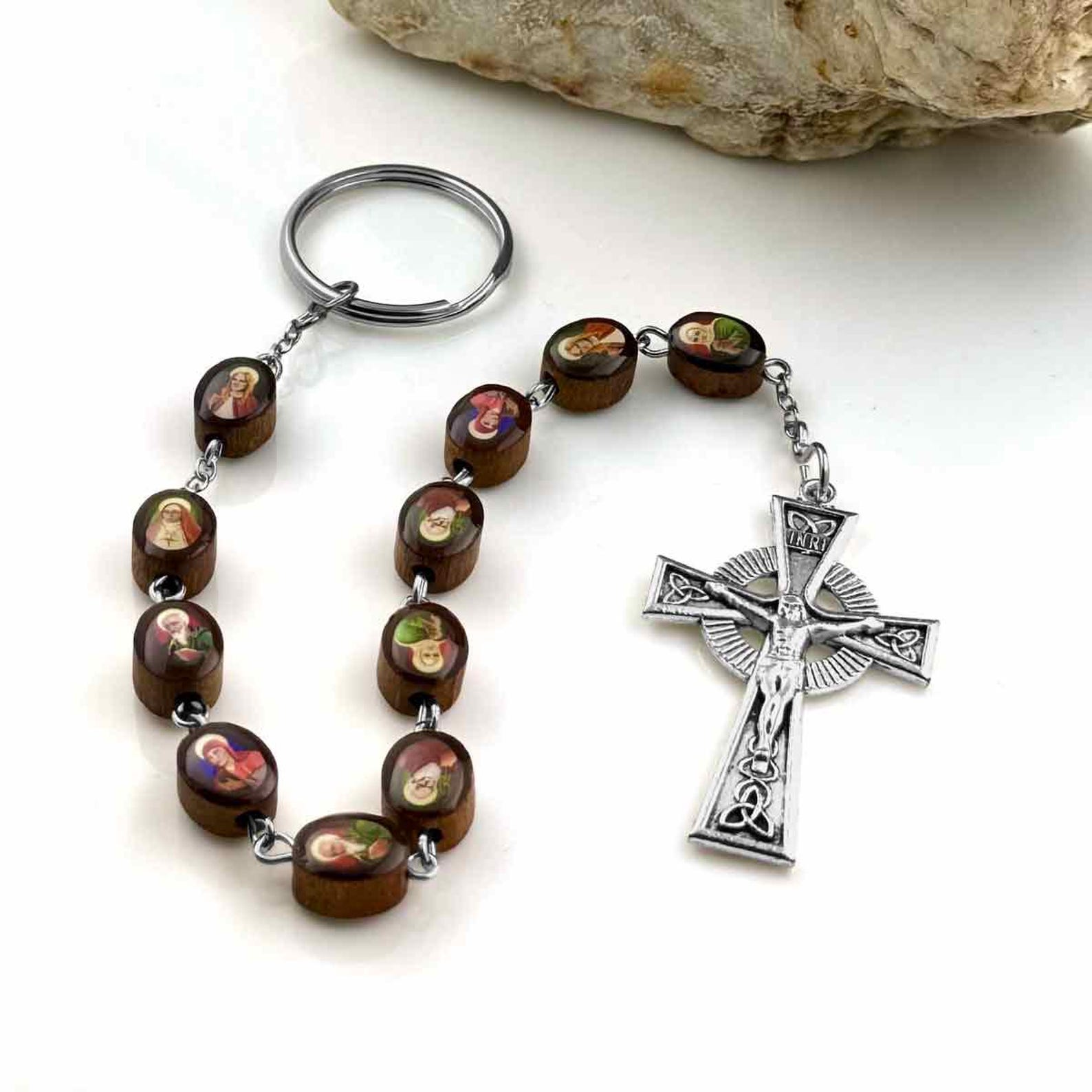 Irish Rosary Keychain the Saints of Ireland - Etsy