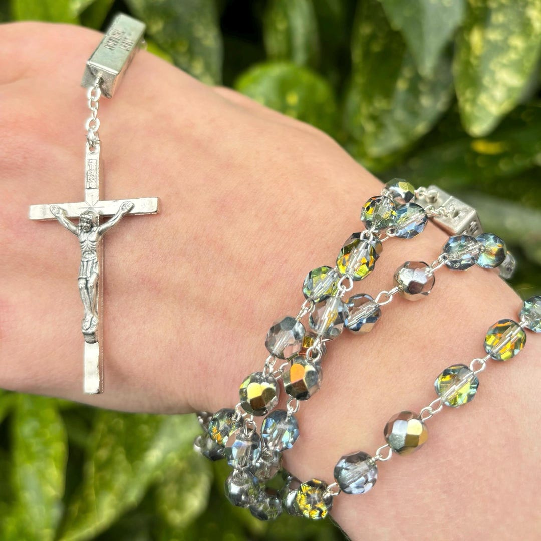 Mysteries of the Rosary Beads With Irish Holy Capsule From Knock - Etsy