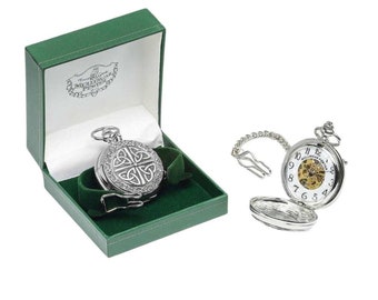 Personalised AE Williams Pocket Watch. Never Ending Celtic Knot ...