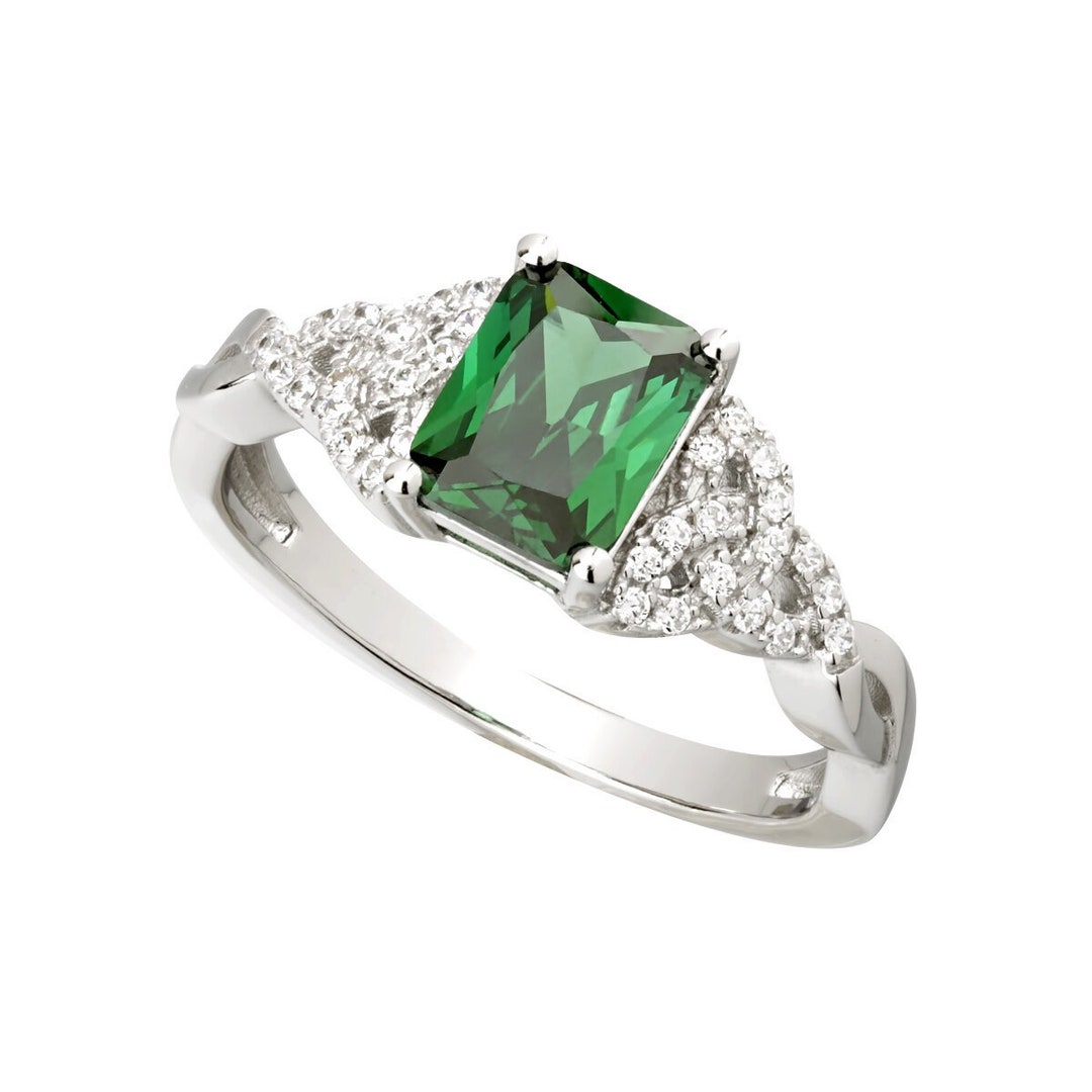 Emerald Ring Irish Ring Green Gemstone Ring Irish Jewelry Ireland Gift ...