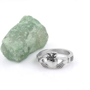 Claddagh Ring in Stainless Steel, Irish Ring, Heart Ring, Clatter Ring ...