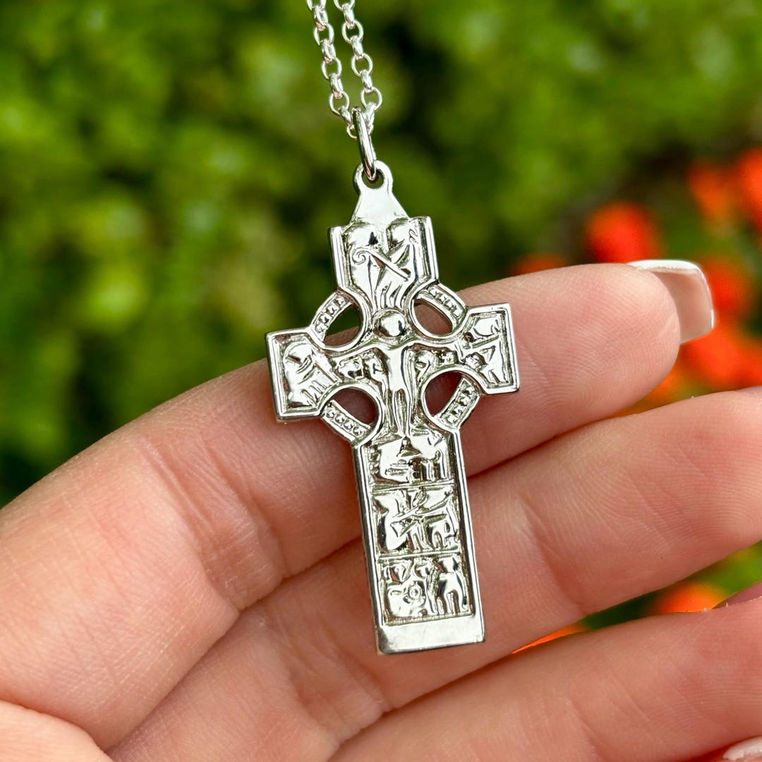 Sterling Silver Celtic Cross of Duleek - Etsy