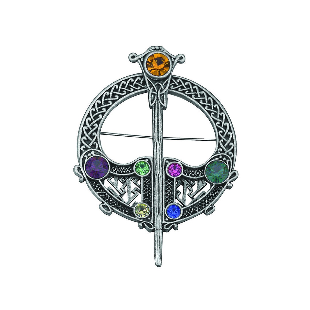 Rhodium Plated Tara Brooch - Etsy