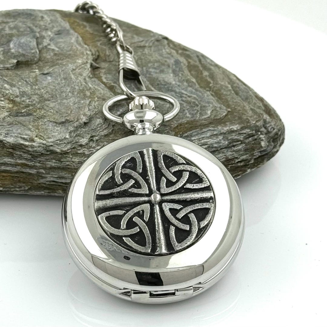 Irish Pocket Watch With Celtic Design | Man Gift - Etsy