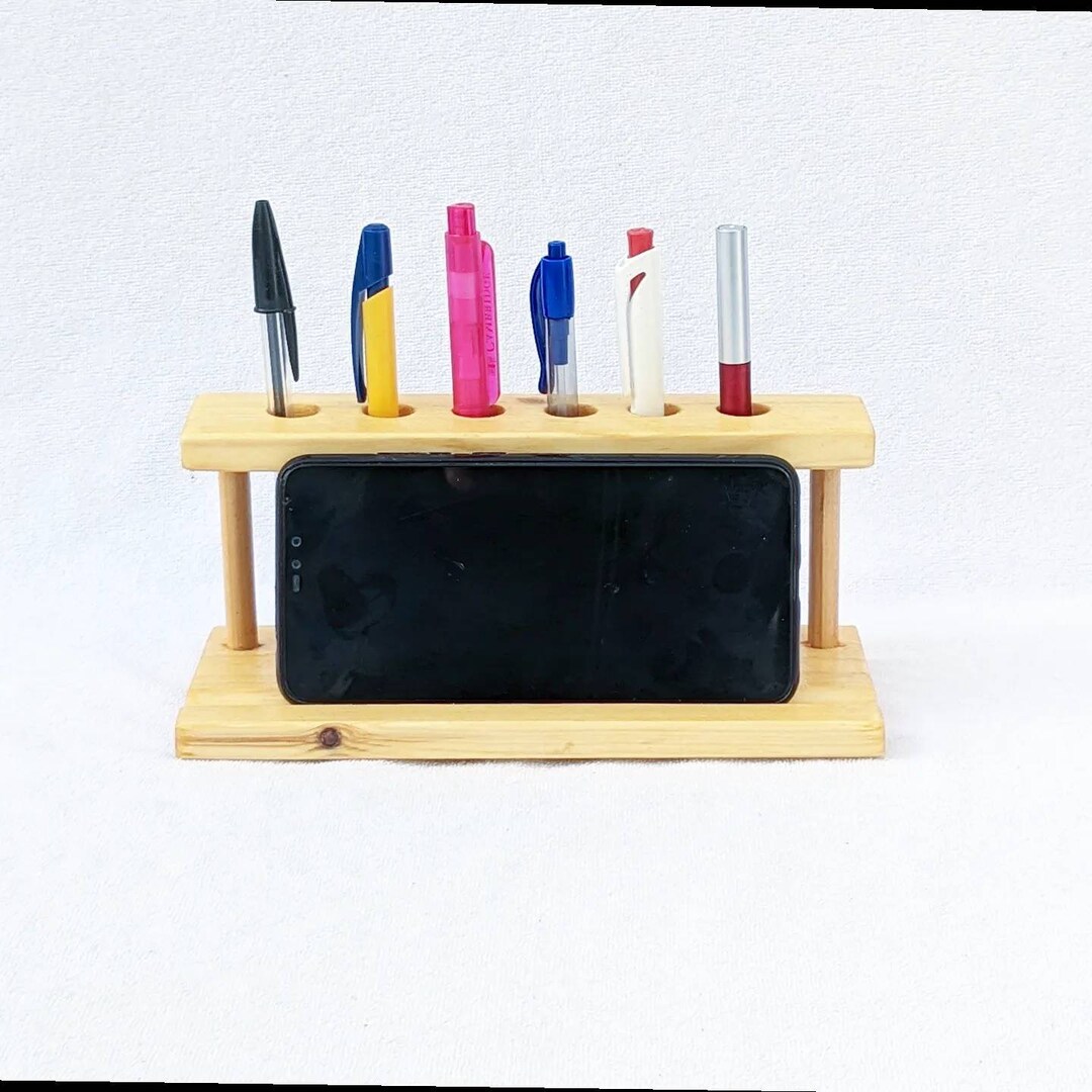 Desk Organiser Phone Stand & Pen Holder - Etsy