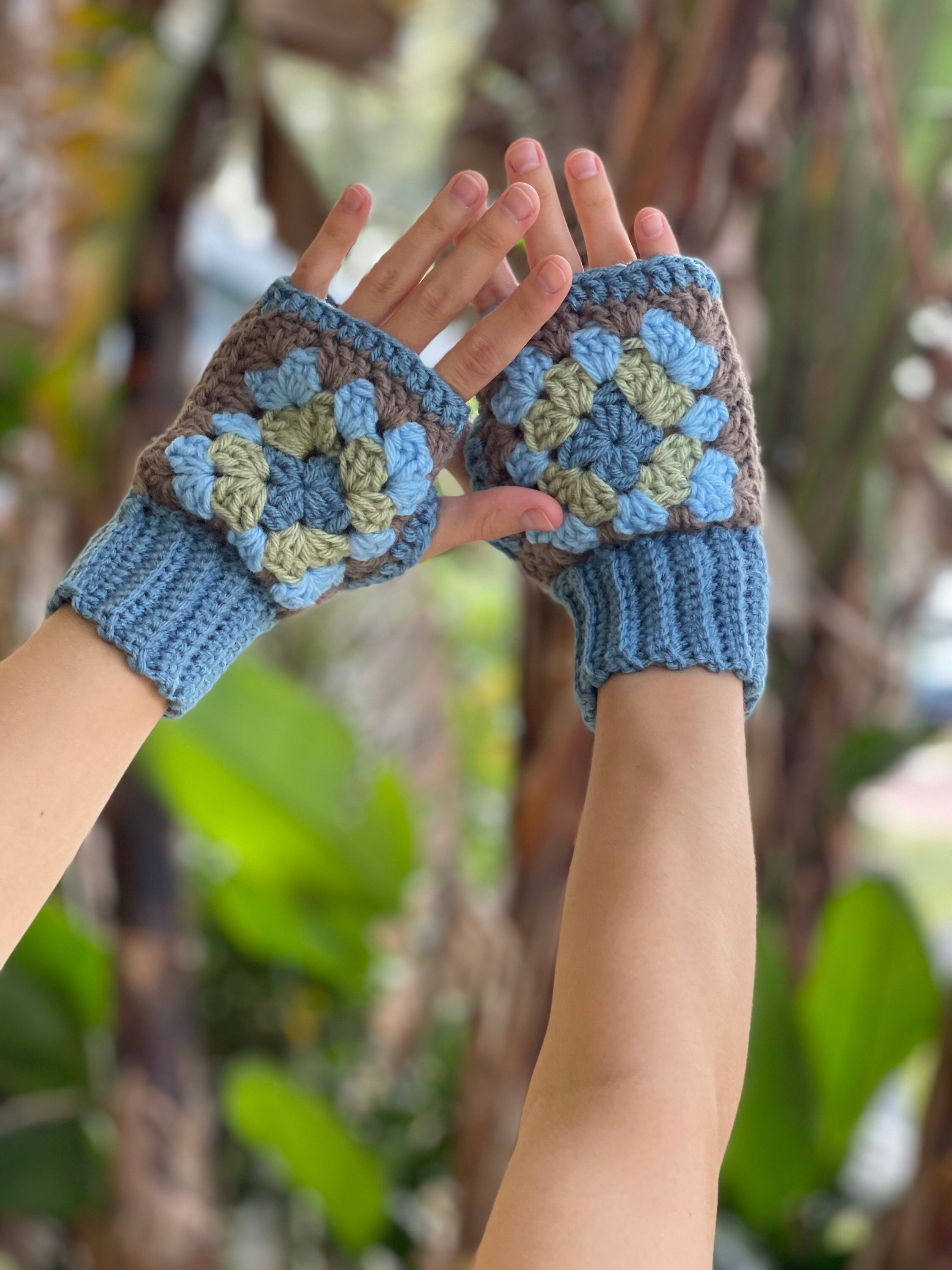 Granny Gloves Crochet Fingerless Gloves PDF Pattern - Etsy