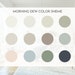 Morning Dew Paint Color Palette, Benjamin Moore, Interior Paint Palette ...
