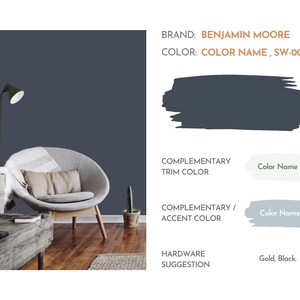 Smoke Paint Color Palette, Benjamin Moore, Interior Paint Palette ...