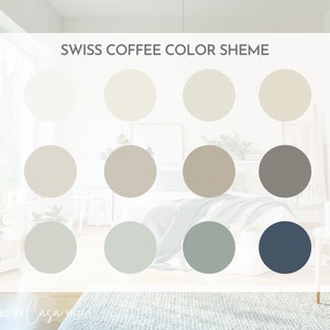 Swiss Coffee Paint Color Palette Benjamin Moore Interior - Etsy