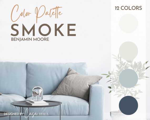 Smoke Paint Color Palette Benjamin Moore Interior Paint - Etsy