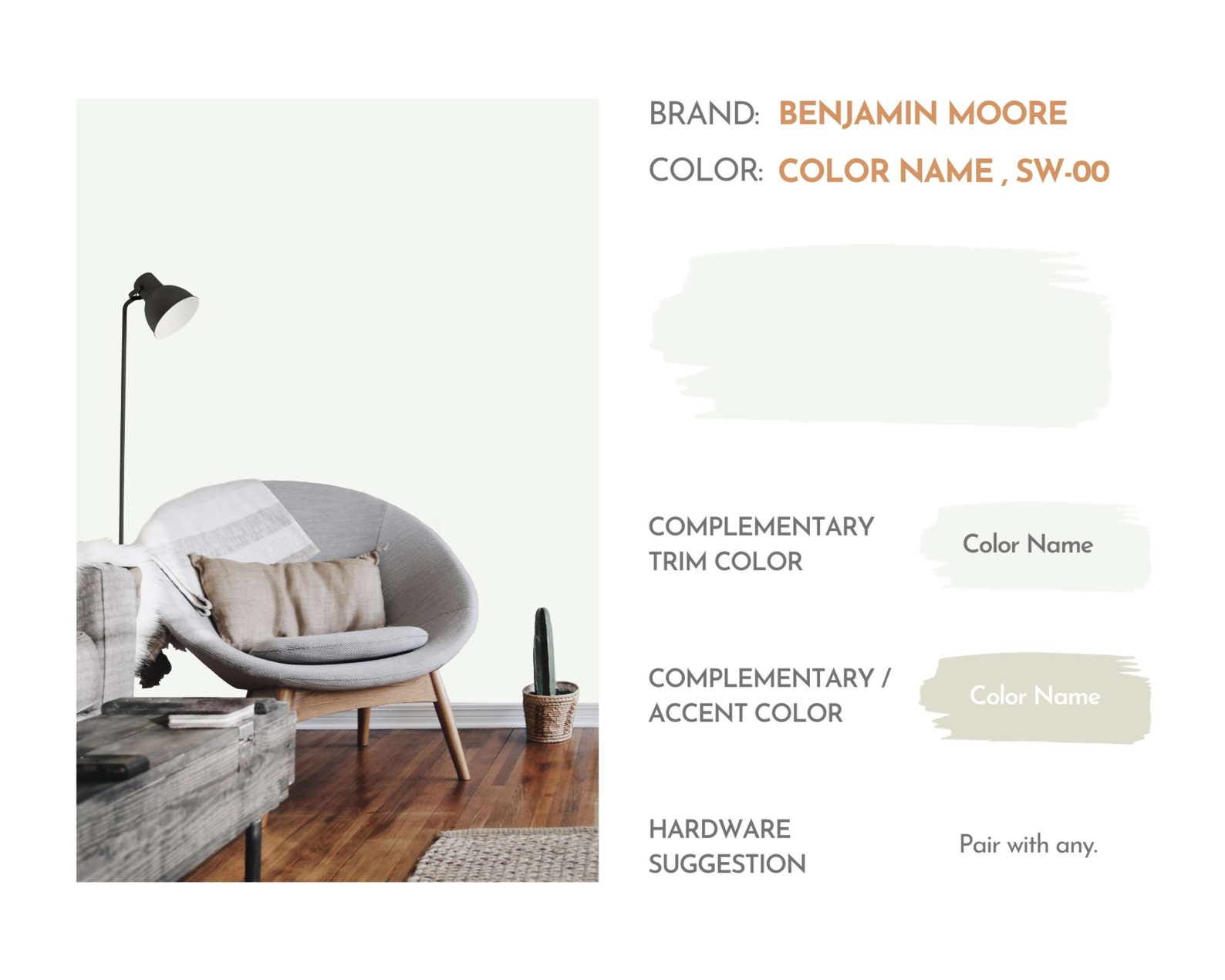 October Mist Paint Color Palette, Benjamin Moore, Interior Paint ...