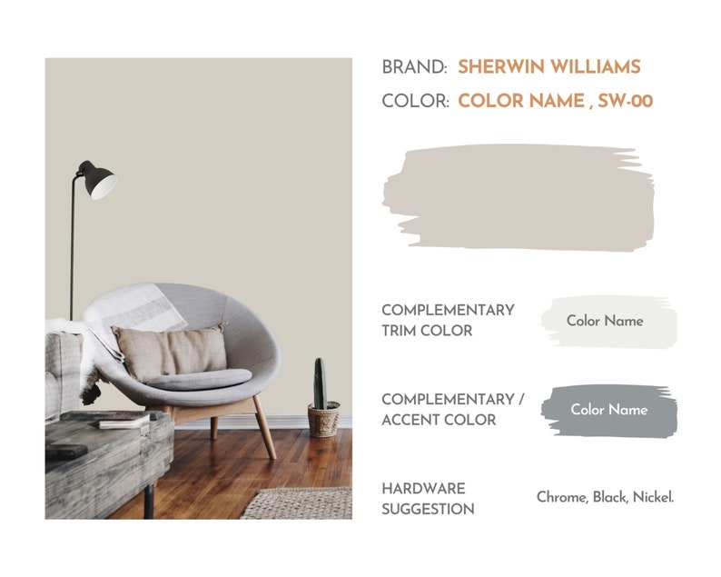 Gossamer Veil Paint Color Palette, Sherwin Williams, Interior Paint ...