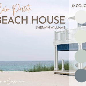 Beach House Paint Color Palette, Sherwin Williams, Interior Paint ...