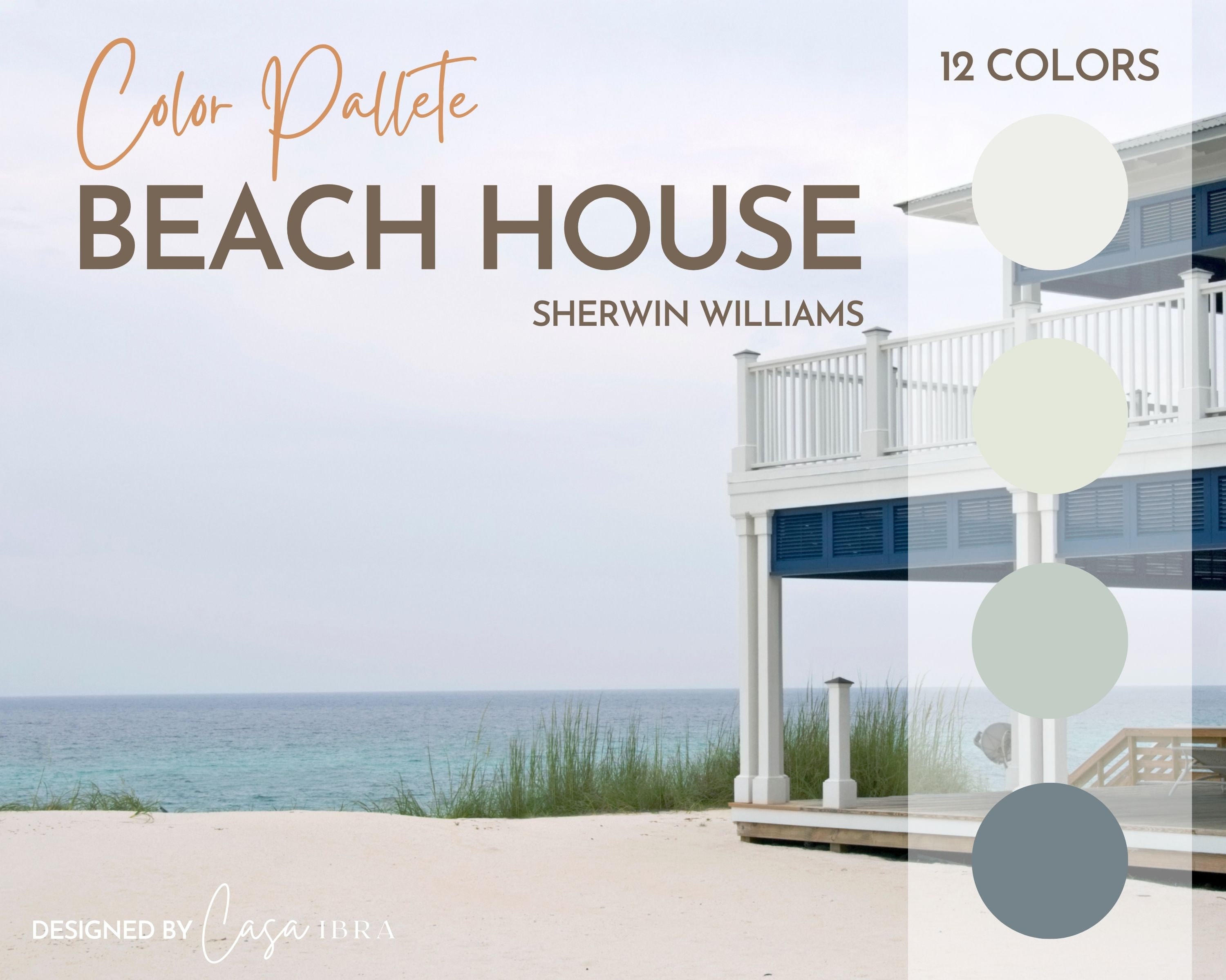 Beach House Paint Color Palette, Sherwin Williams, Interior Paint ...