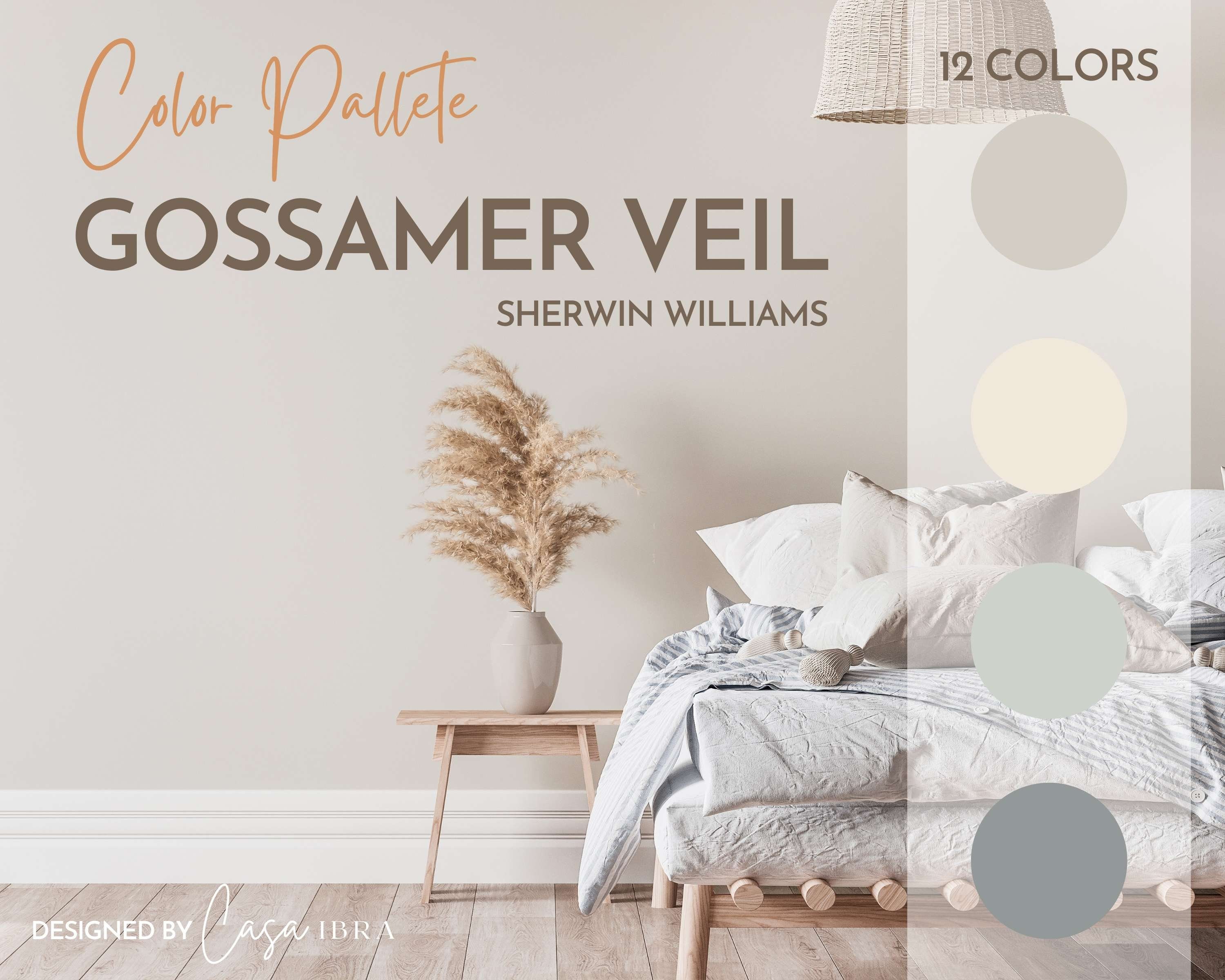 Gossamer Veil Paint Color Palette Sherwin Williams Interior - Etsy