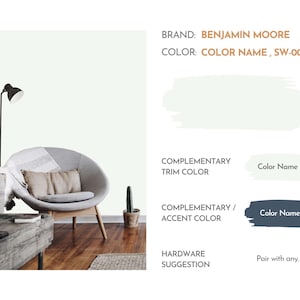 Smoke Paint Color Palette, Benjamin Moore, Interior Paint Palette ...