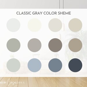 Classic Gray Paint Color Palette, Benjamin Moore, Interior Paint ...