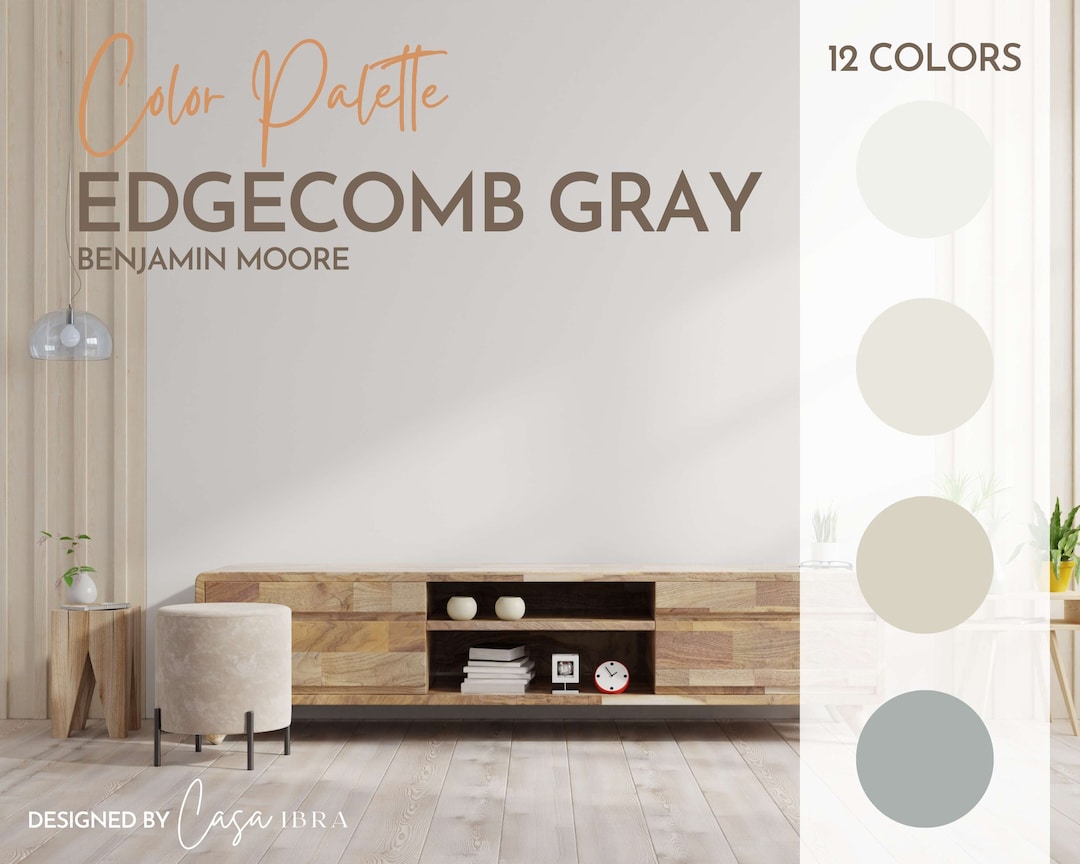 Edgecomb Gray Paint Color Palette, Benjamin Moore, Interior Paint ...