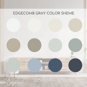 Edgecomb Gray Paint Color Palette Benjamin Moore Interior - Etsy