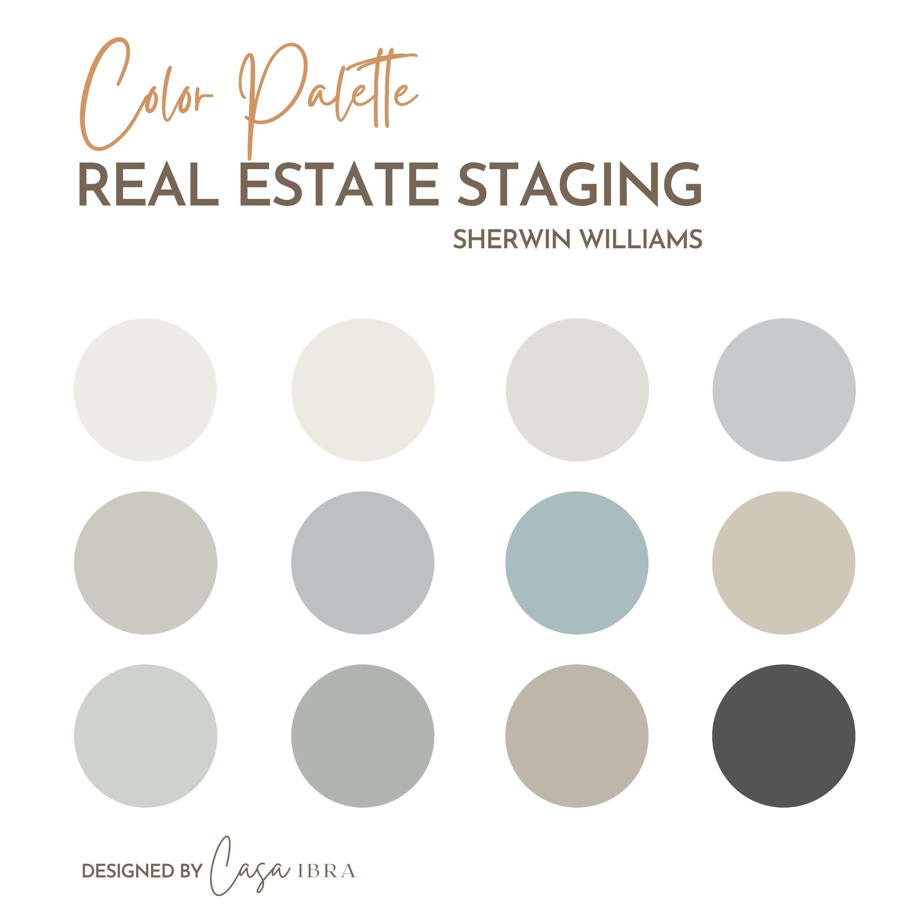 Real Estate Staging Color Palette Sherwin Williams Interior - Etsy