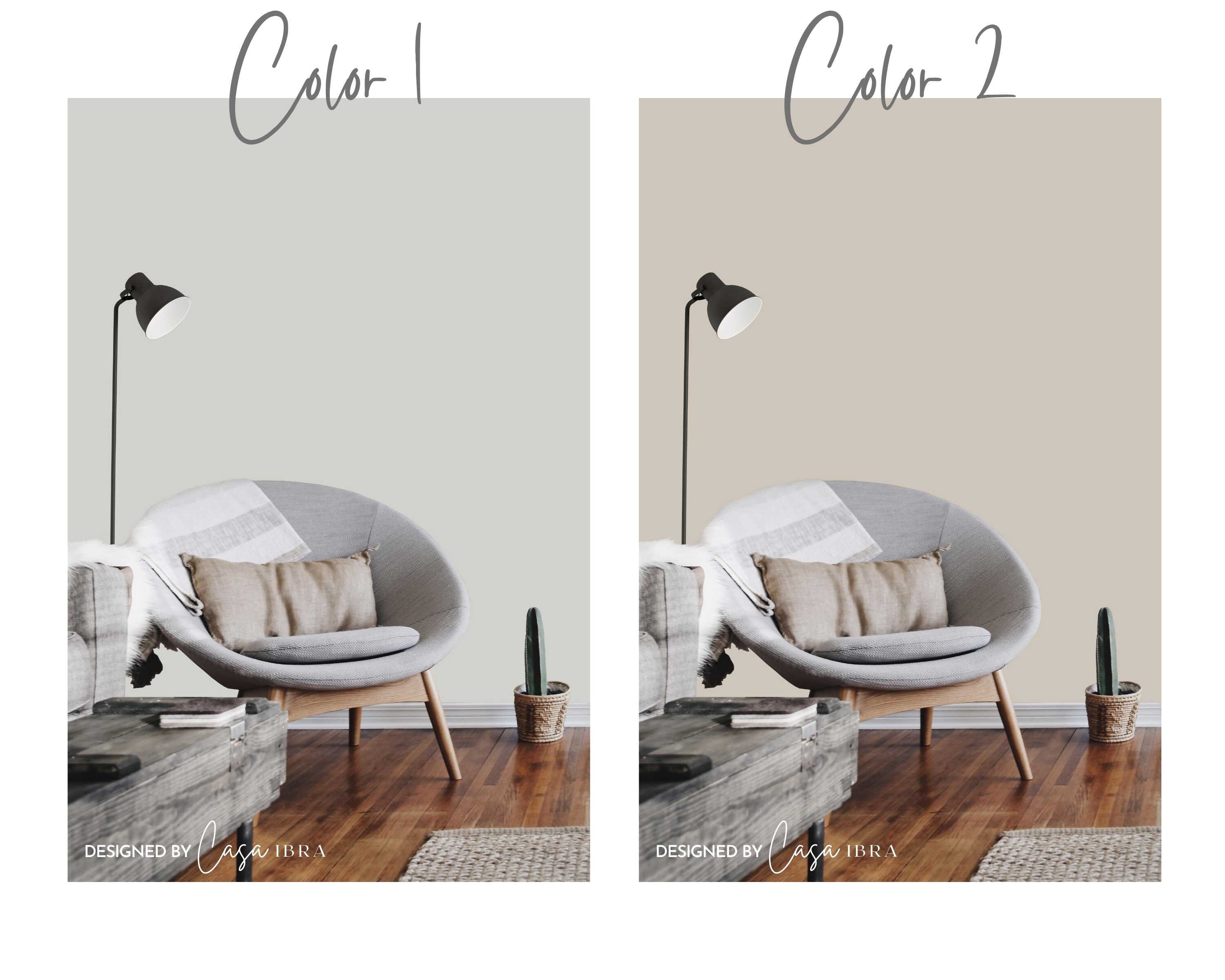 Warm Gray Color Palette Sherwin Williams Interior Paint - Etsy