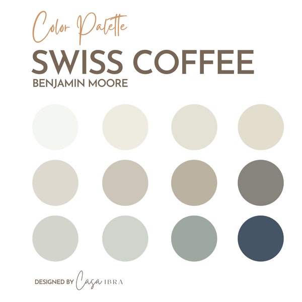 Benjamin Moore Swiss Coffee Palette - Etsy Canada