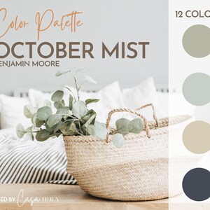 October Mist Paint Color Palette Benjamin Moore Interior - Etsy