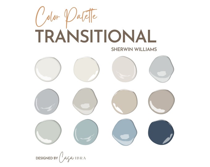 Sherwin Williams Transitional Paint Color Palette Interior Home Paint ...